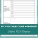 EFT Cycle Questions Worksheet | Editable / Fillable PDF Template | for ...