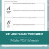 DBT Pros and Cons Worksheet Editable / Fillable PDF Template for ...