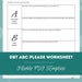 DBT ABC Please Worksheet | Editable / Fillable PDF Template | for ...