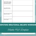 Disputing Irrational Beliefs Worksheet PDF | Editable / Fillable PDF ...