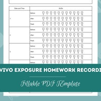 ERP Consequences to Yourself Worksheet Editable / Fillable PDF Template ...