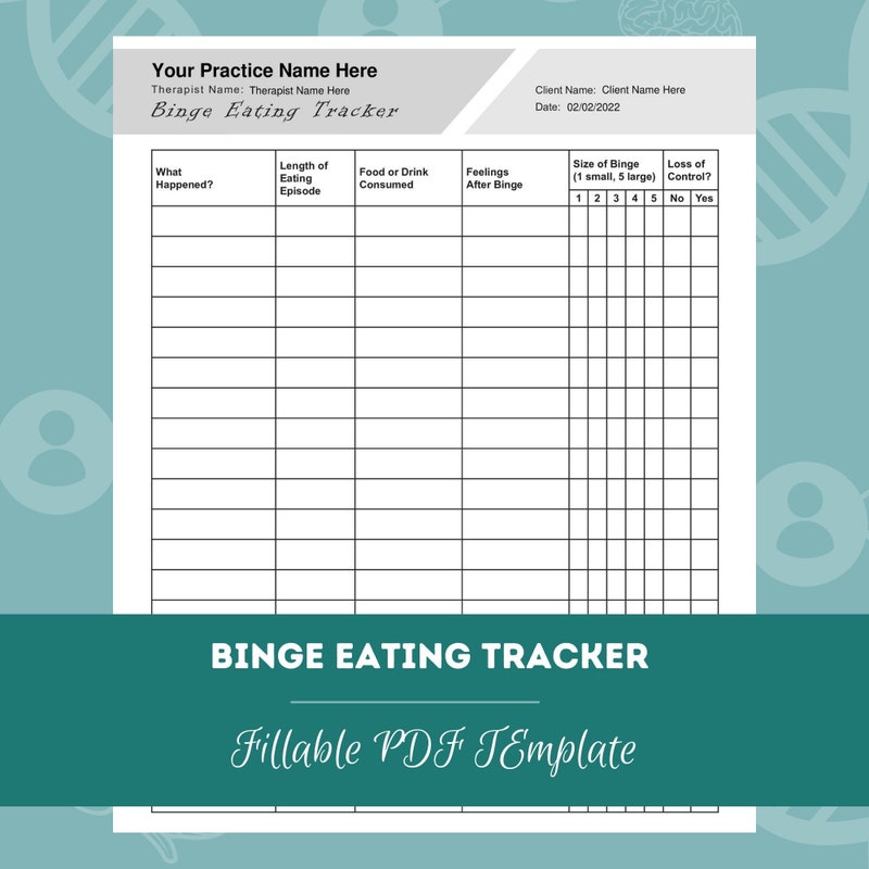 Binge Worksheet - Etsy