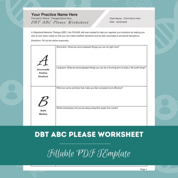 Abc Please Worksheet - Etsy