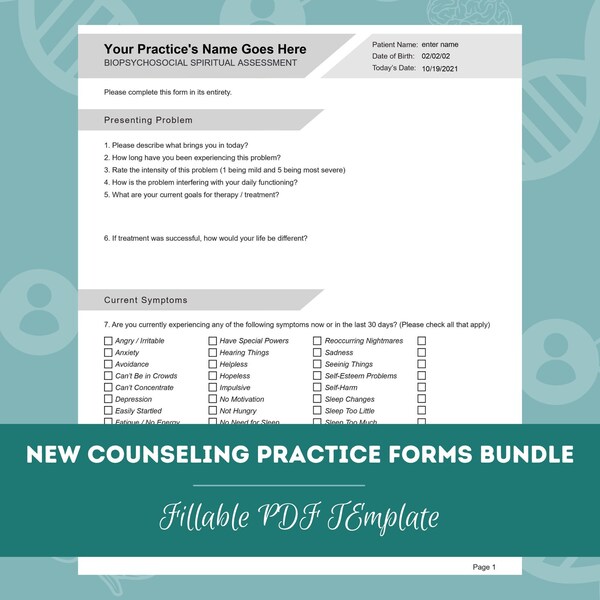 Counseling Forms - Etsy