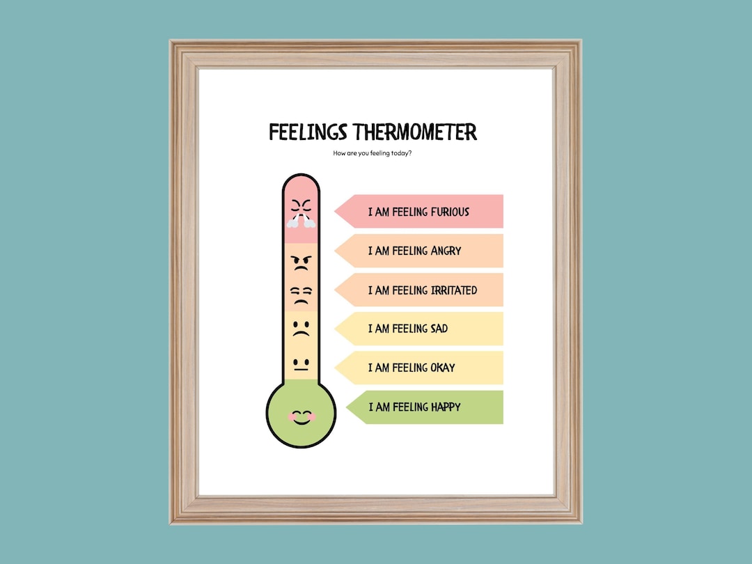 Feelings Thermometer Poster | Printable PDF | *includes 1 Commercial ...