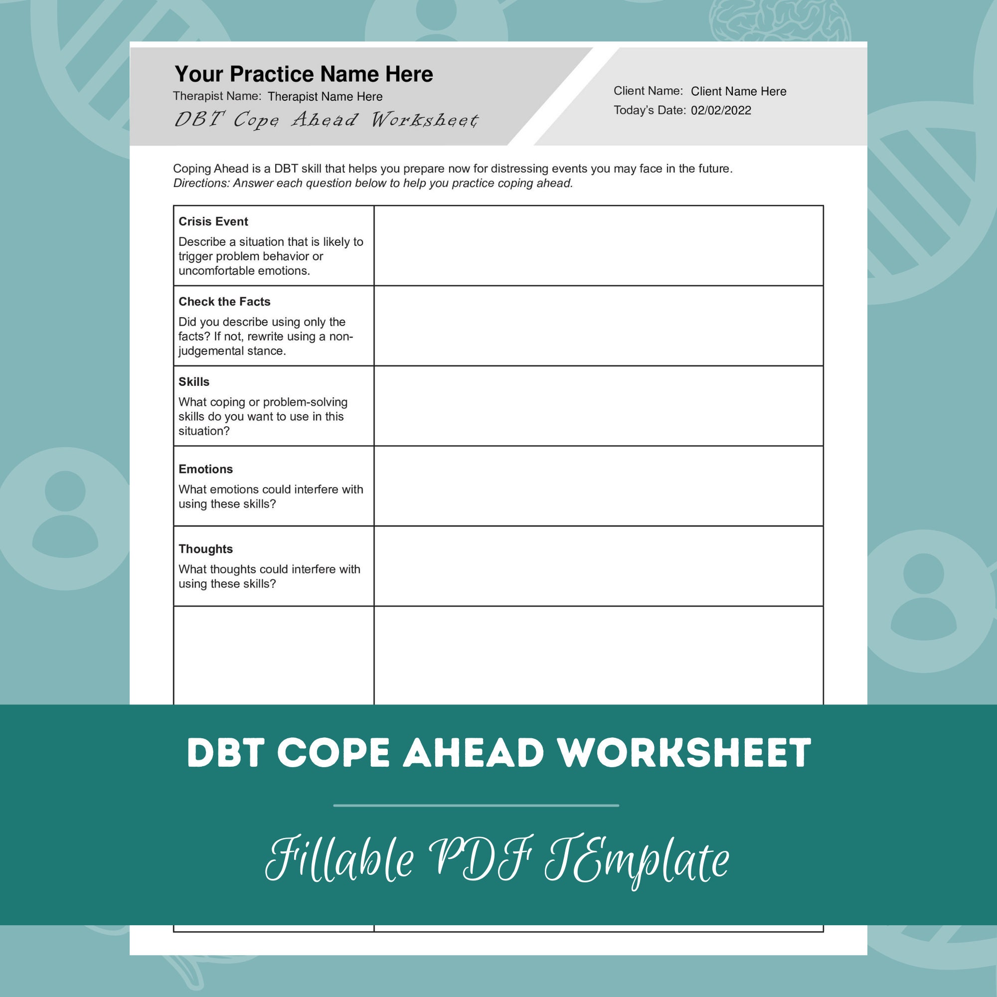 Dbt Therapy Worksheets Pdf DBT Skills Worksheets Bundle Set (Digital