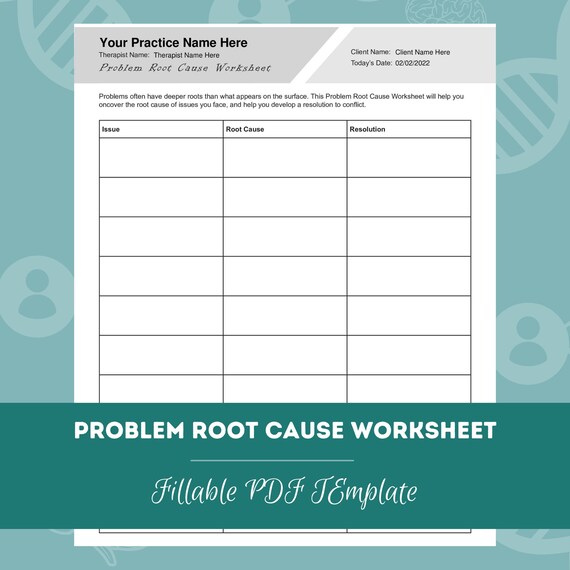 Problem Root Cause Worksheet Editable / Fillable PDF - Etsy