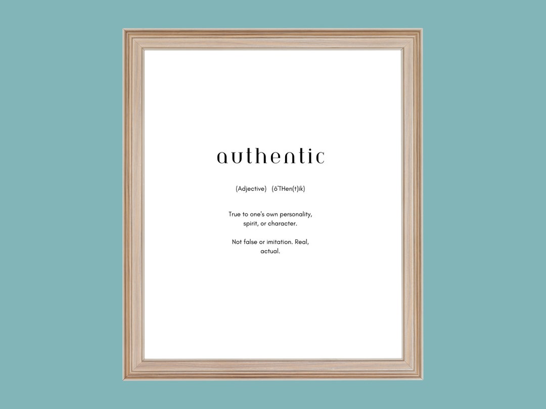 Authentic Definition Poster | Printable PDF | *includes 1 Commercial ...