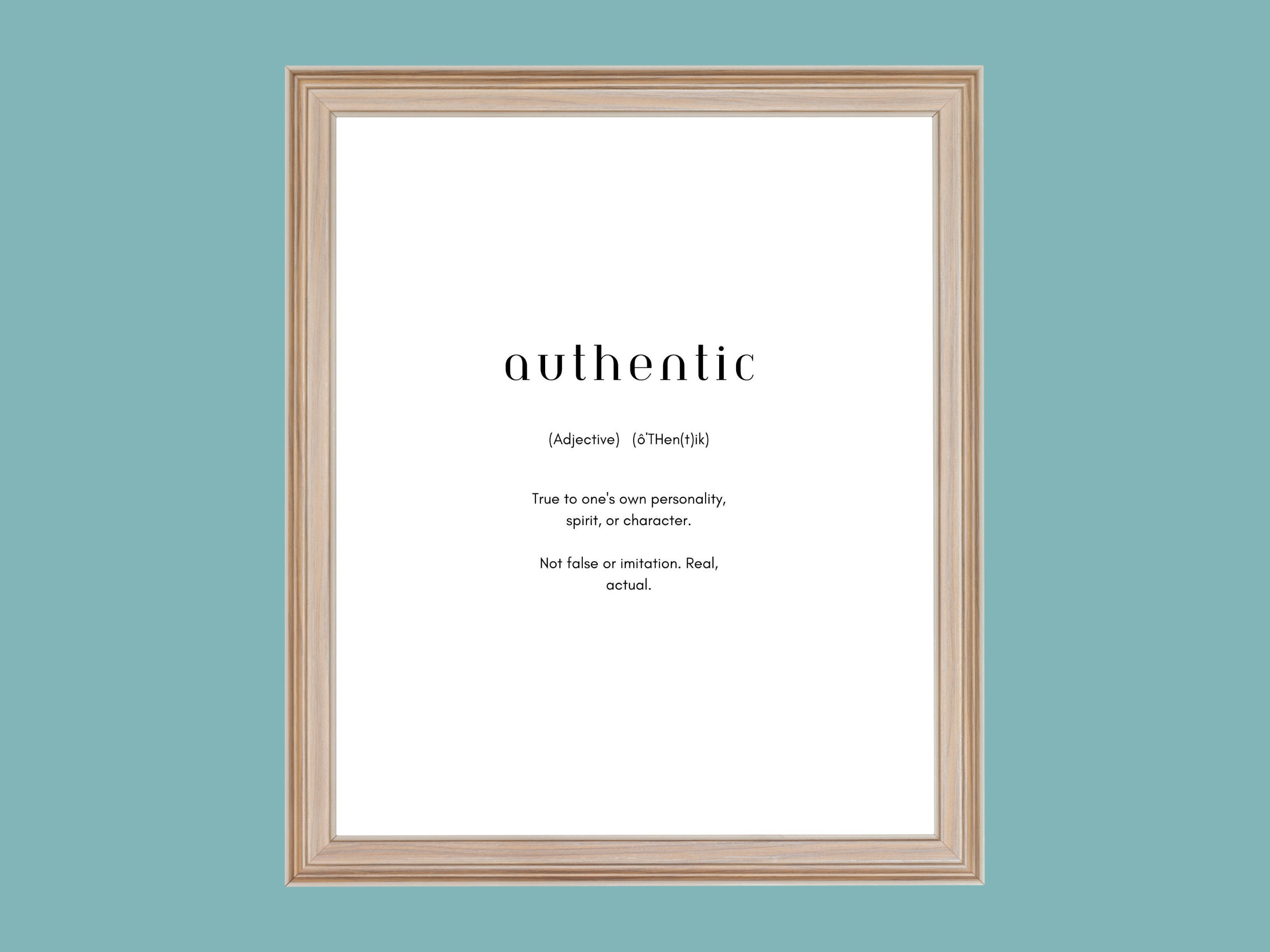 Authentic Definition Poster | Printable PDF | *includes 1 Commercial ...