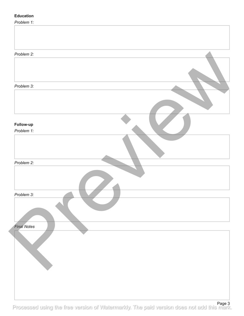 SOAP Note Template, Fillable/printable PDF Template, Therapist ...