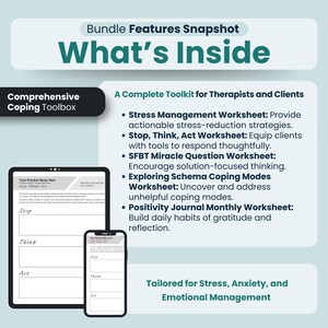 Coping Skills Worksheets Bundle, 36 Fillable, Printable PDF Templates ...