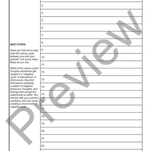EFT Cycle Questions Worksheet | Editable / Fillable PDF Template | for ...