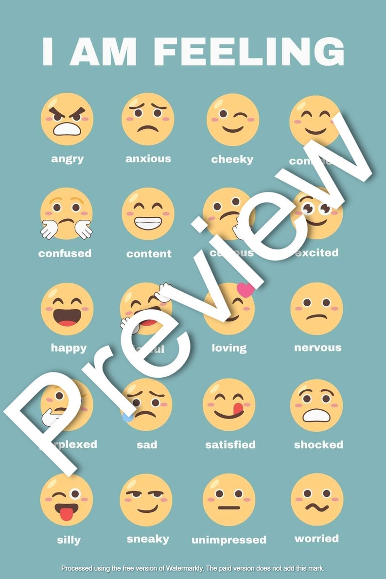 Identifying Feelings Poster | Printable PDF | *includes 1 Commercial ...