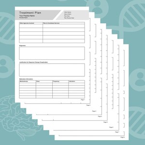 Counseling Treatment Plan Template for Mental Health Editable ...