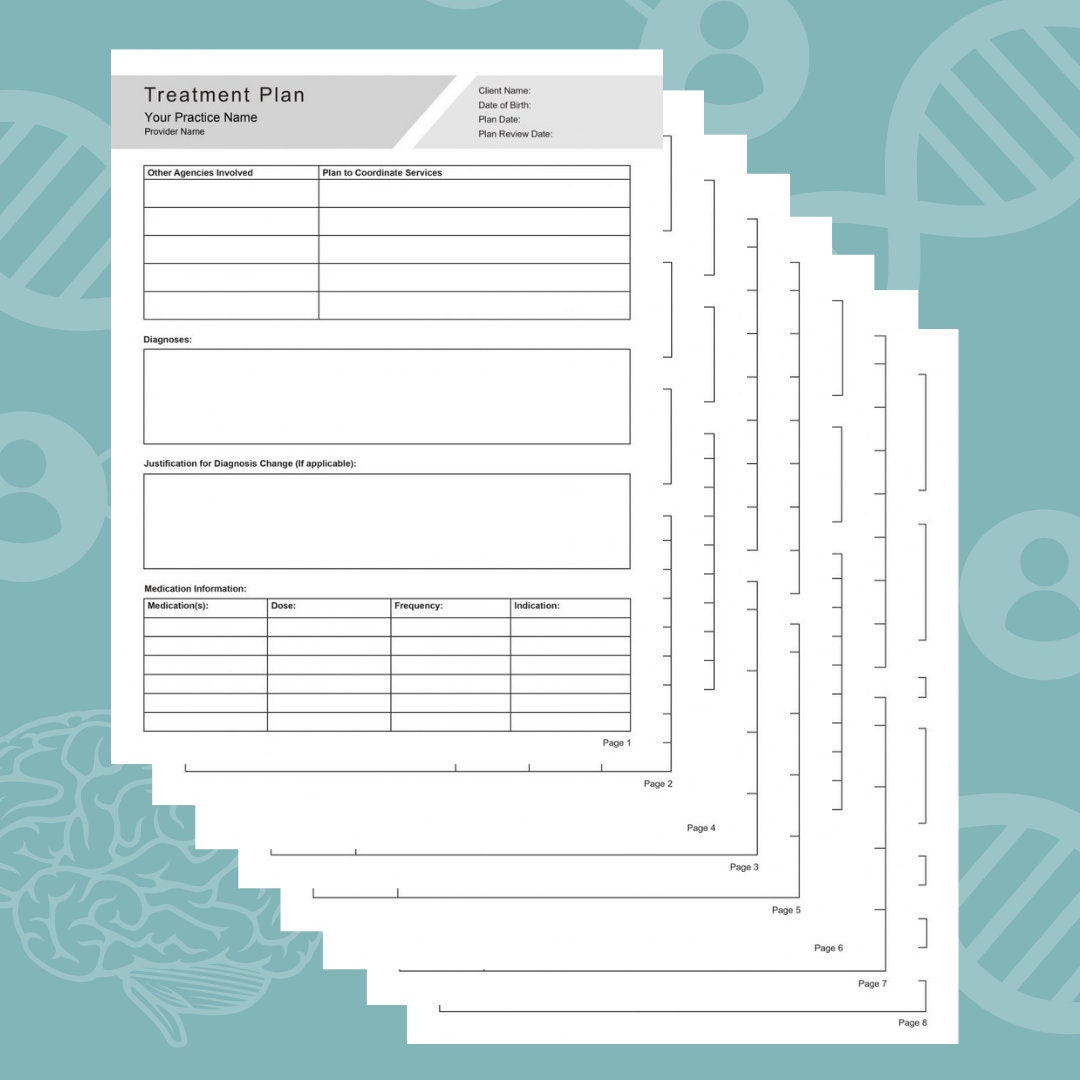 Counseling Treatment Plan Template for Mental Health - Etsy