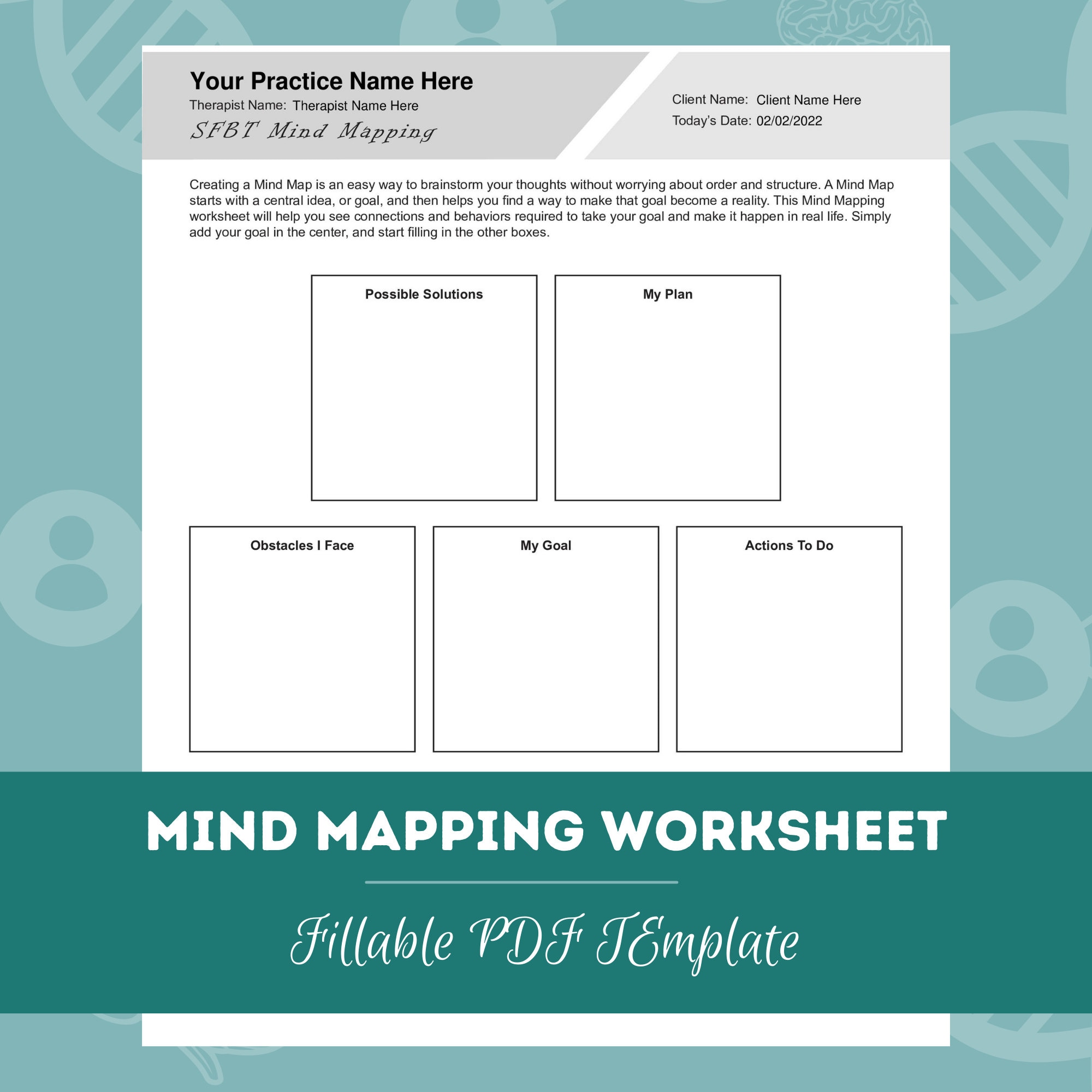 Solution-focused Therapy Worksheets Bundle 17 Editable / Fillable ...
