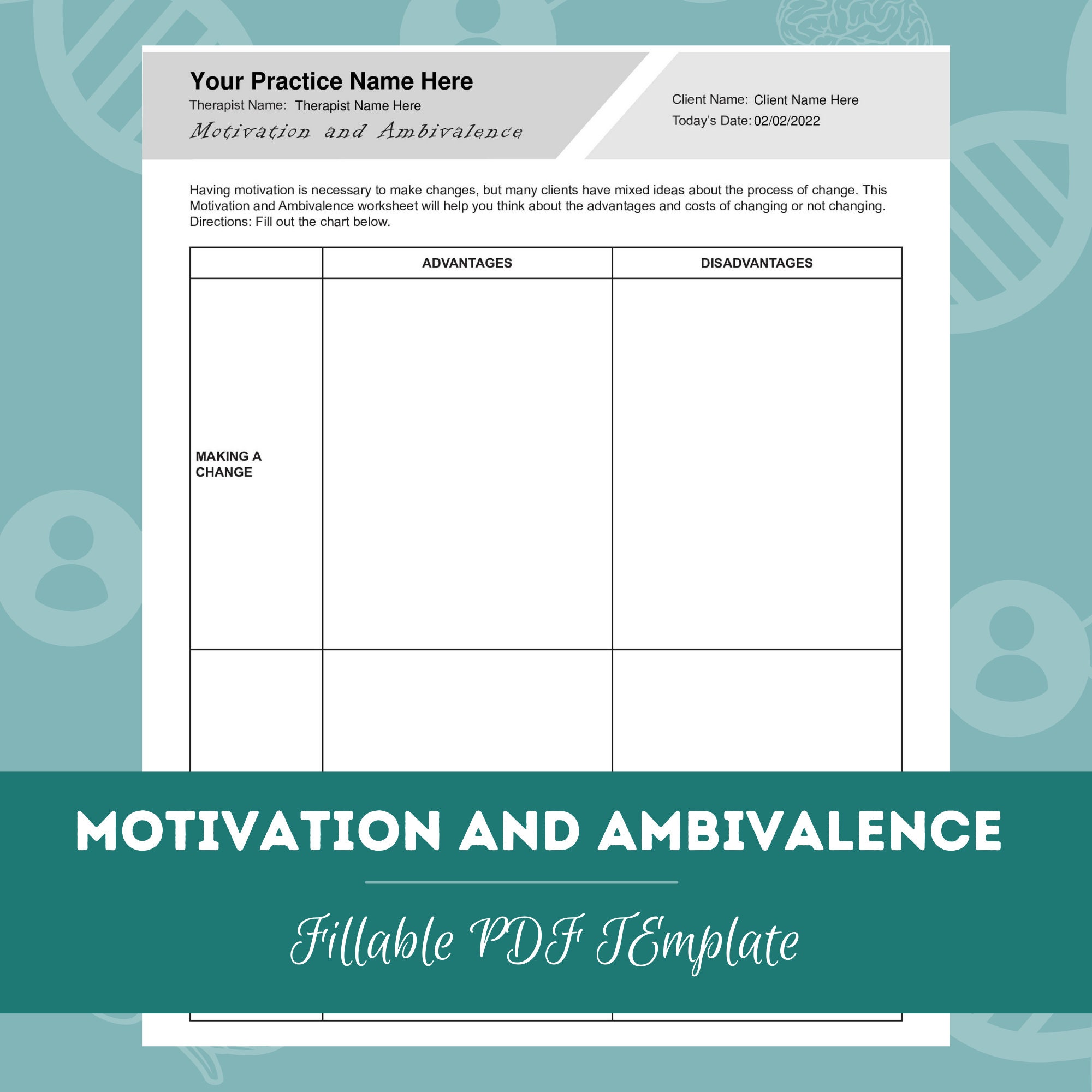 Solution-focused Therapy Worksheets Bundle 17 Editable / Fillable ...