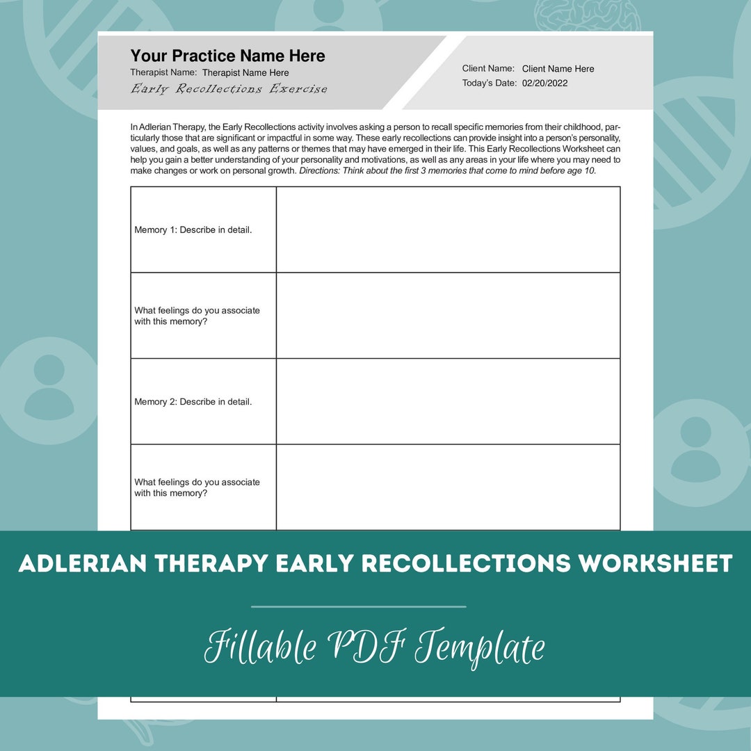 Adlerian Therapy Crystal Ball Worksheet | Editable / Fillable PDF ...