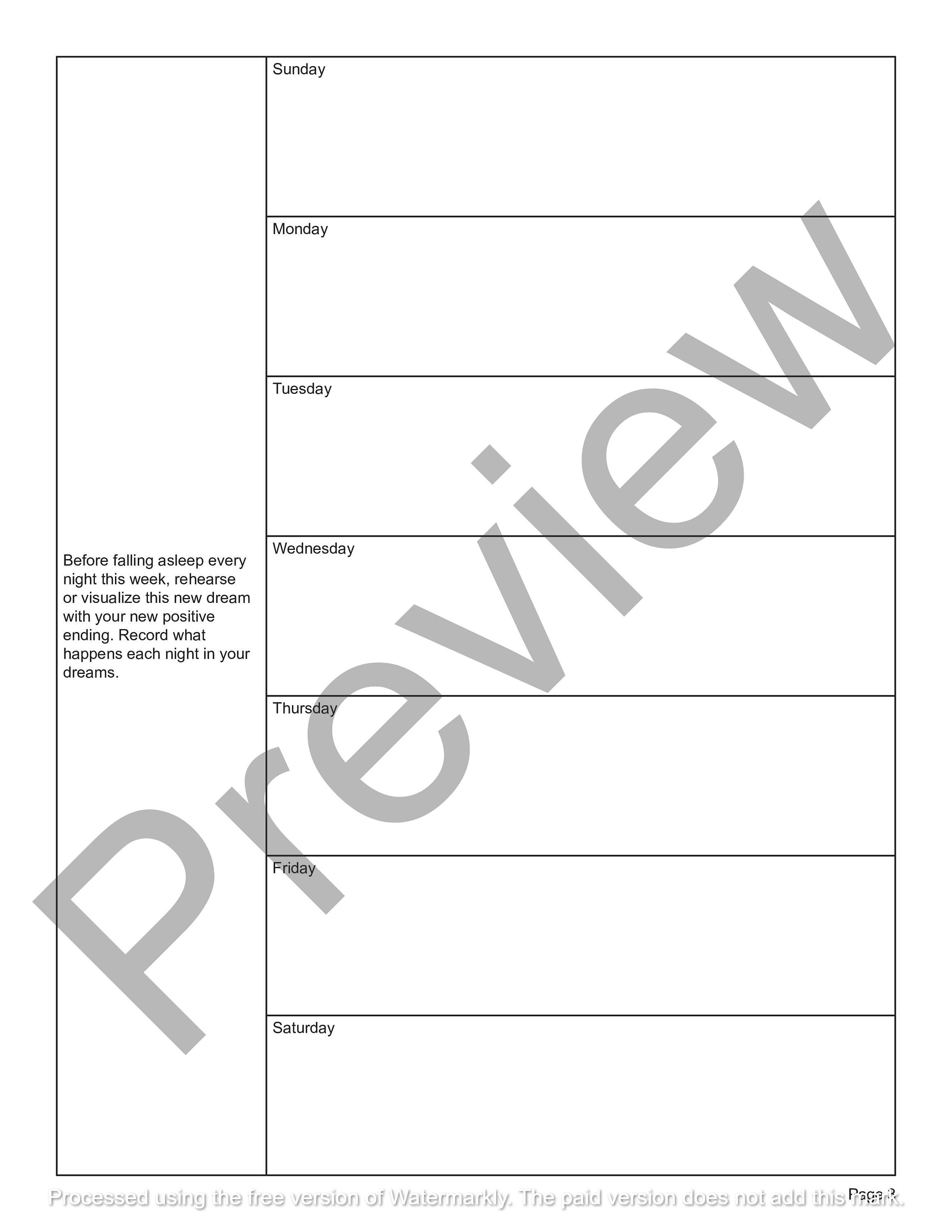 Dealing With Nightmares After Trauma Worksheet | Editable / Fillable ...