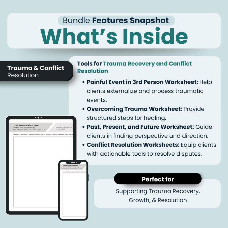 Narrative Therapy Worksheets Bundle, 22 Fillable / Printable PDF ...