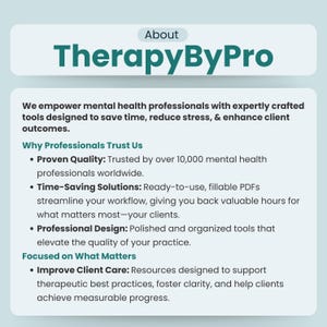 ERP Worksheets Bundle, 18 Fillable/printable PDF Templates, Exposure ...