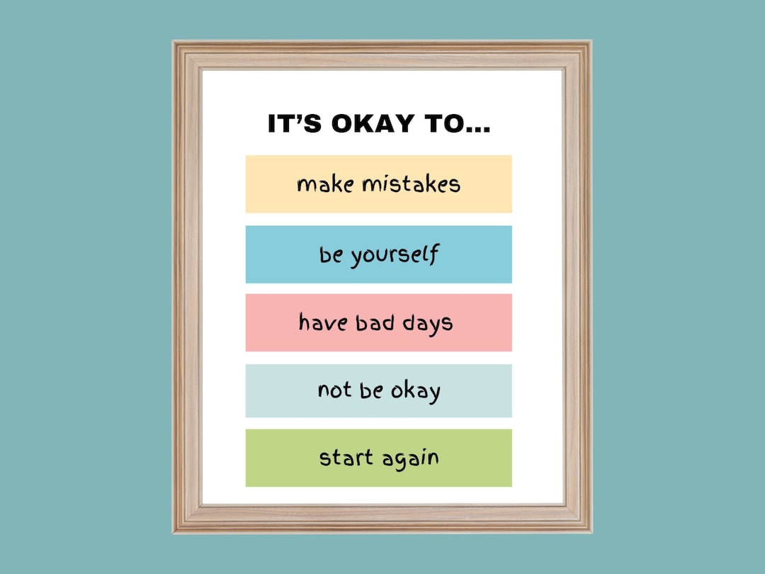 It's Okay to Statements Poster | Printable PDF | *includes 1 Commercial ...