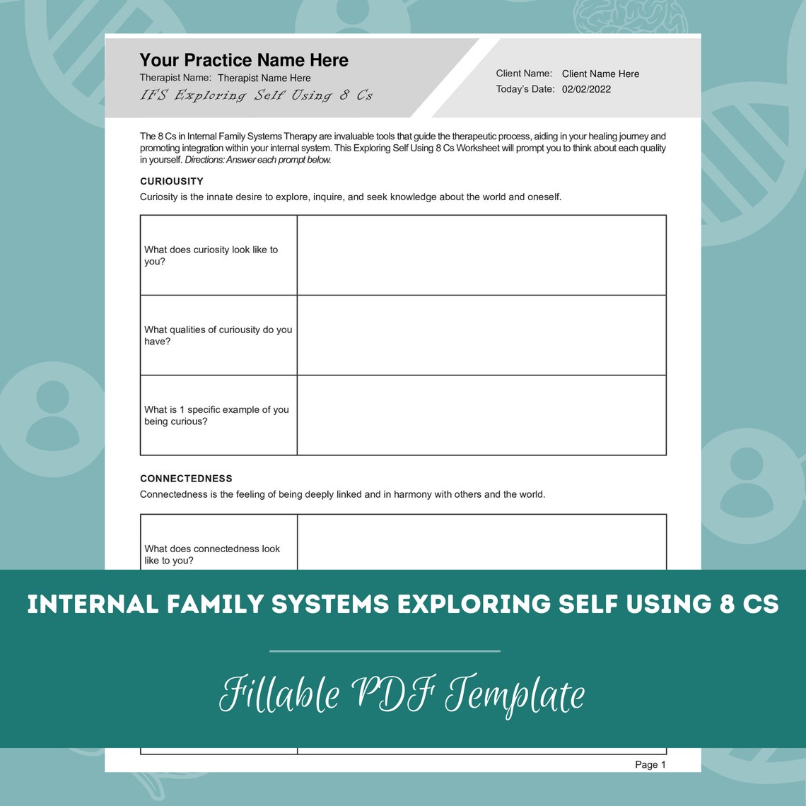 Internal Family Systems Worksheets Bundle 13 Editable / Fillable PDF ...