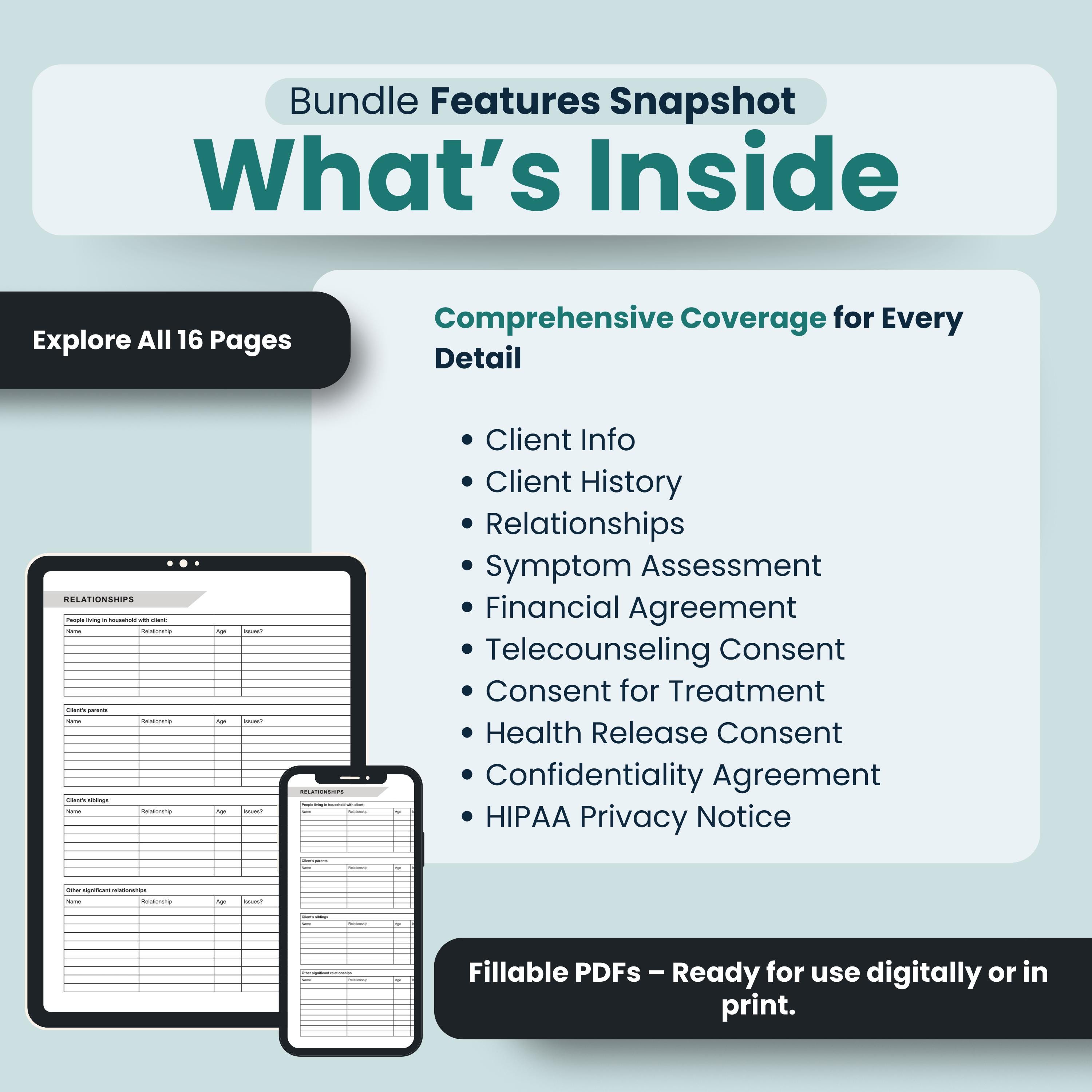 Child Intake Form for Therapy, Fillable/printable PDF, Therapist Office ...