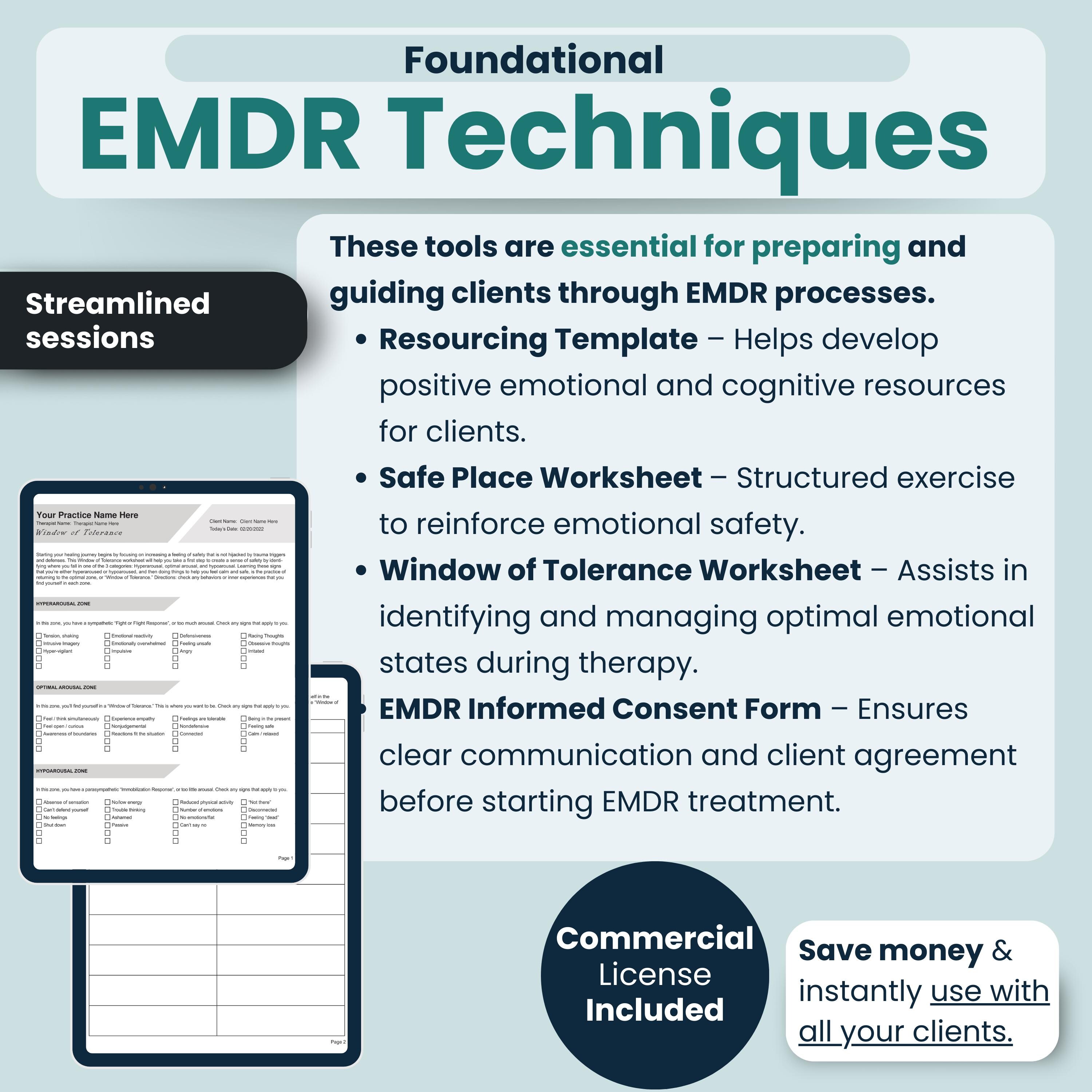 EMDR Worksheet Bundle, 25 Fillable, Printable Pdfs,eye Movement ...