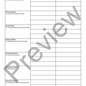 Goal Setting for Couples Worksheet | Editable / Fillable PDF Template ...