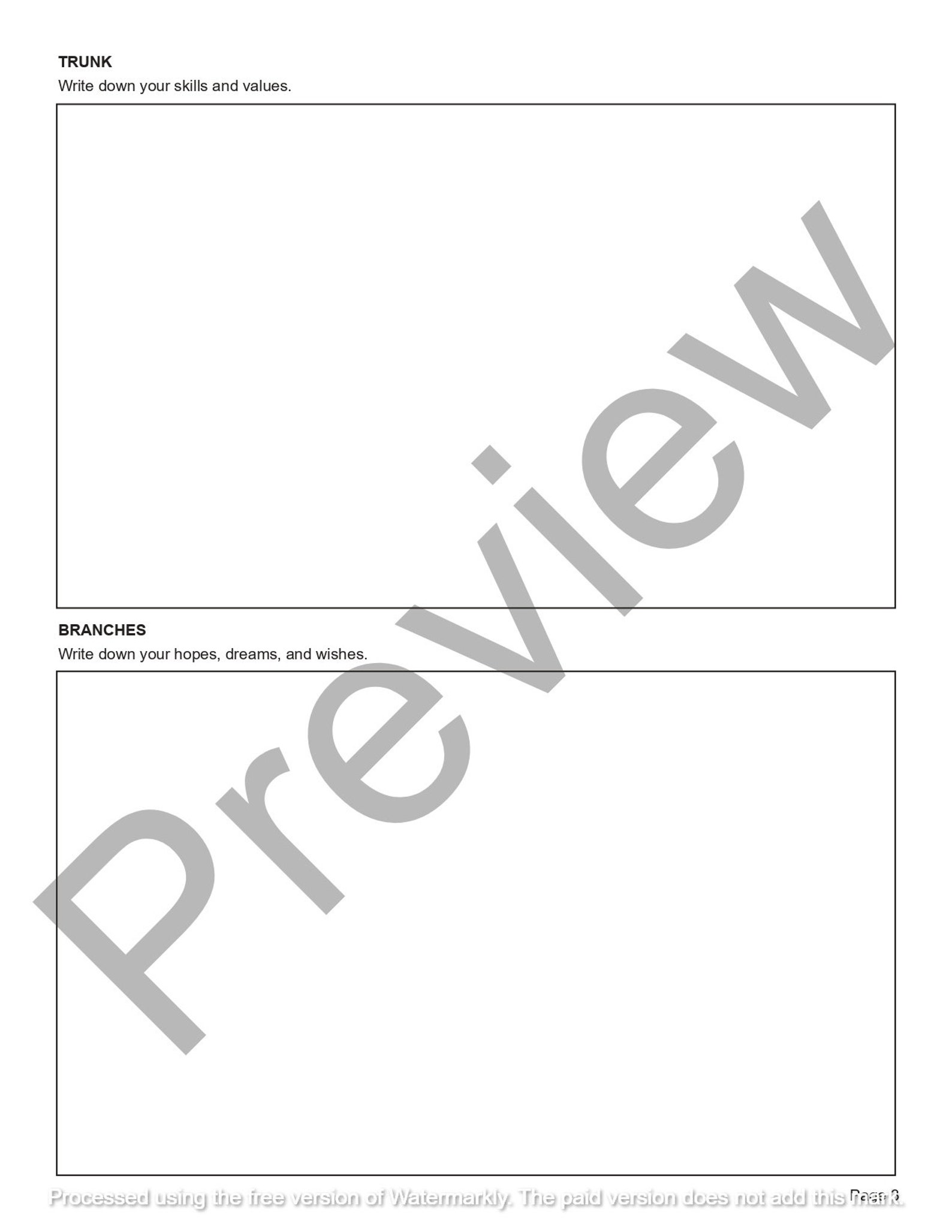 Narrative Therapy Tree of Life Worksheet | Editable / Fillable PDF ...