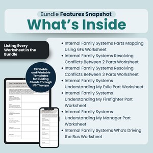 Internal Family Systems Worksheets Bundle, 13 Fillable/printable PDF ...