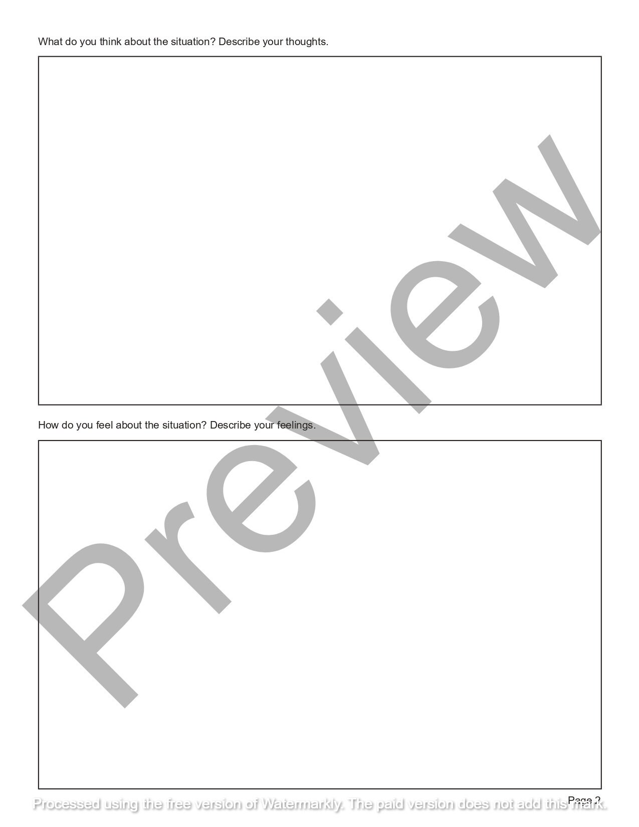 Trauma Narrative Worksheet | Editable / Fillable PDF Template | for ...