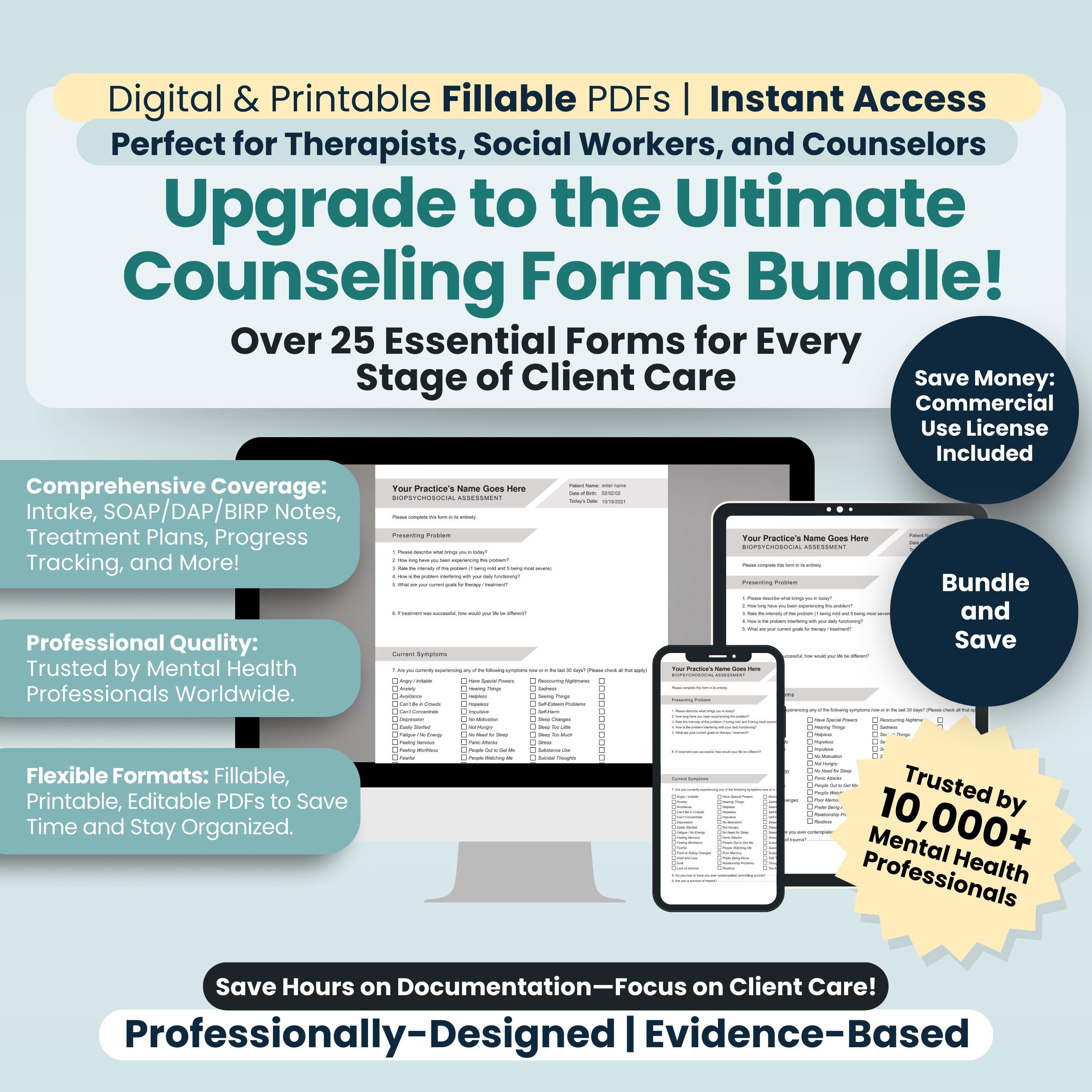 Child Intake Form for Therapy, Fillable/printable PDF, Therapist Office ...