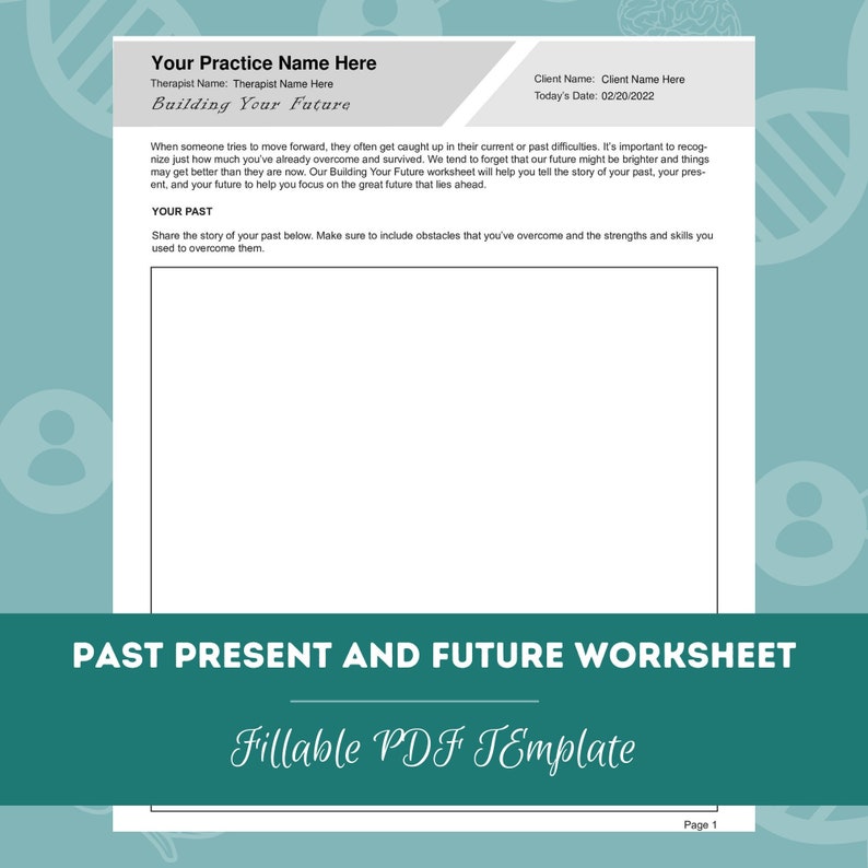 Past Present and Future Worksheet | Editable / Fillable PDF Template ...