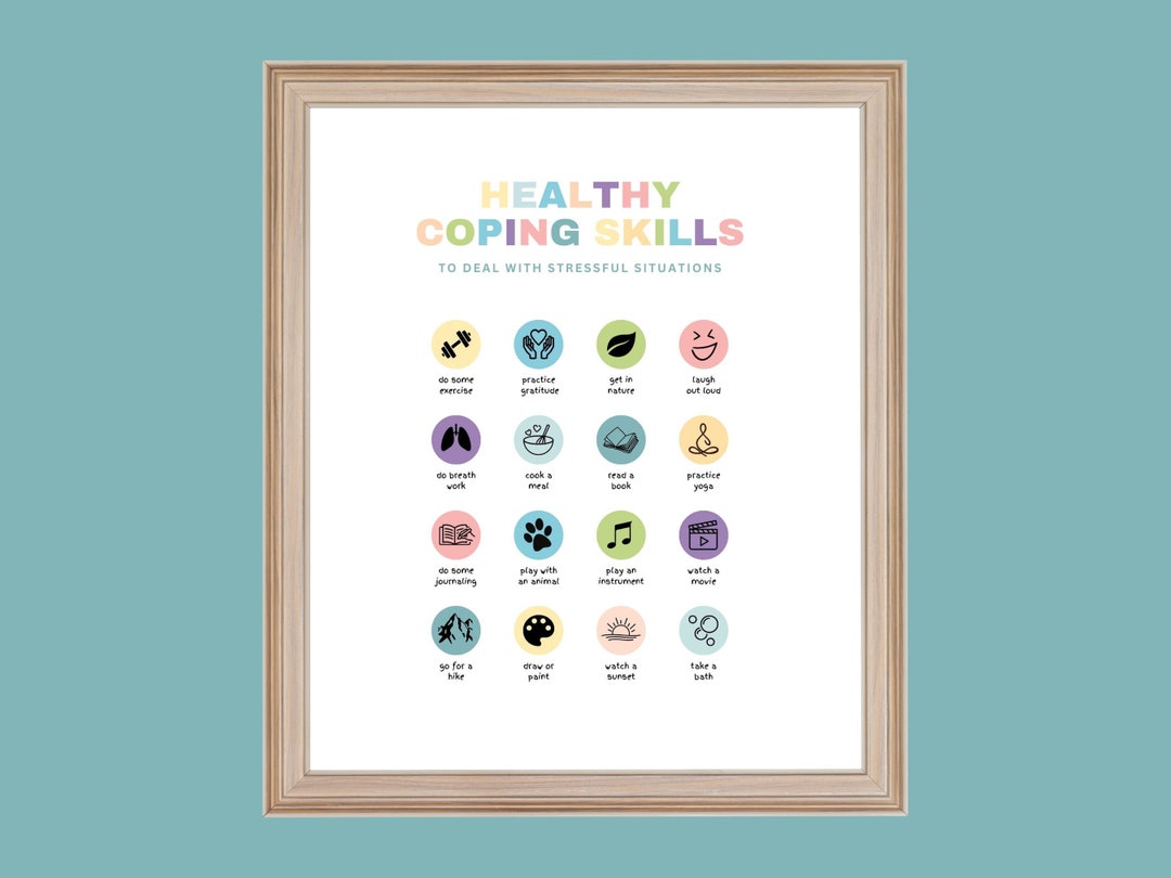 Healthy Coping Skills Poster | Printable PDF | *includes 1 Commercial ...