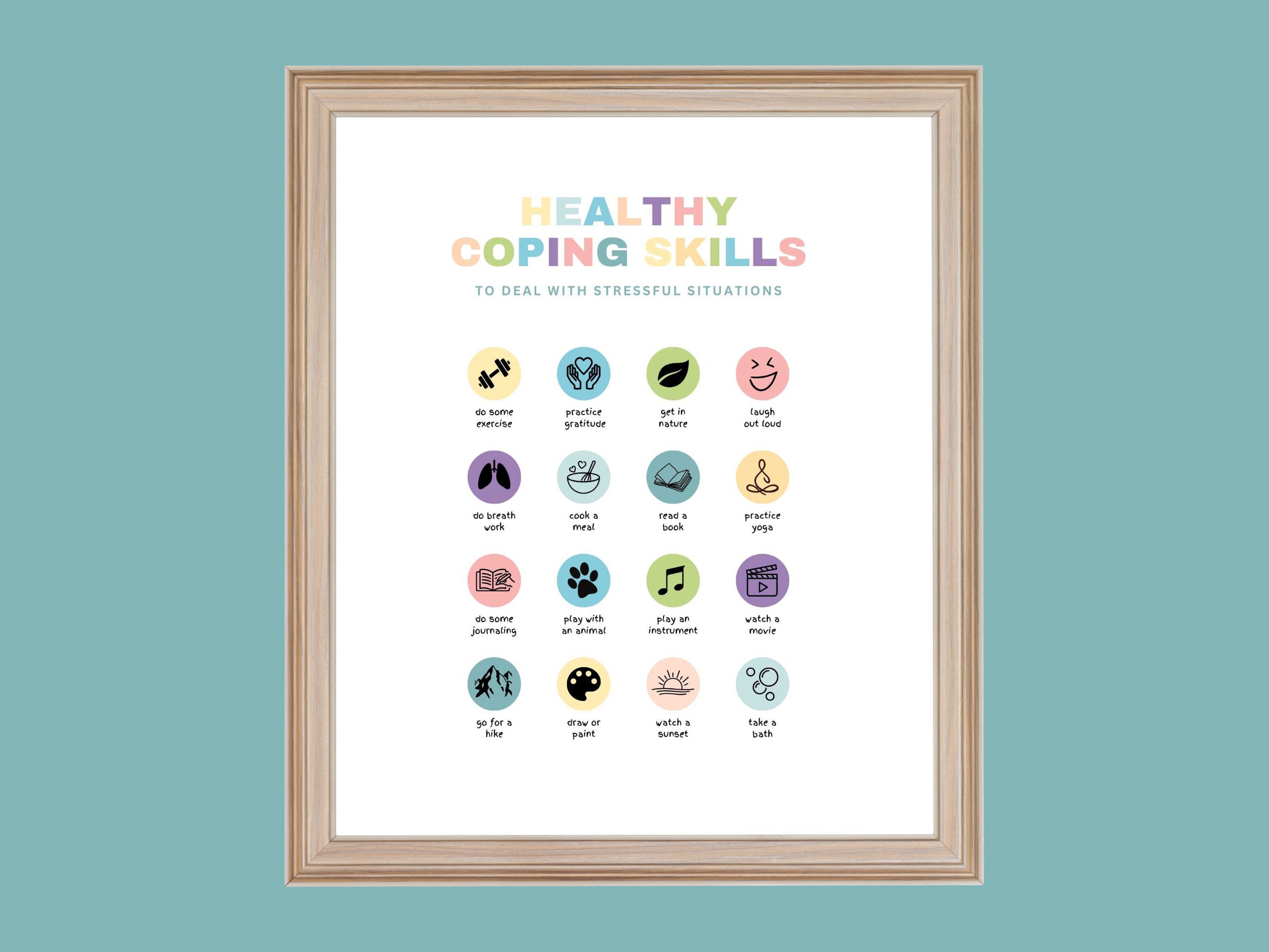 Healthy Coping Skills Poster | Printable PDF | *includes 1 Commercial ...
