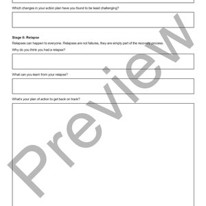 Stages of Change Worksheet | Editable / Fillable PDF Template | for ...