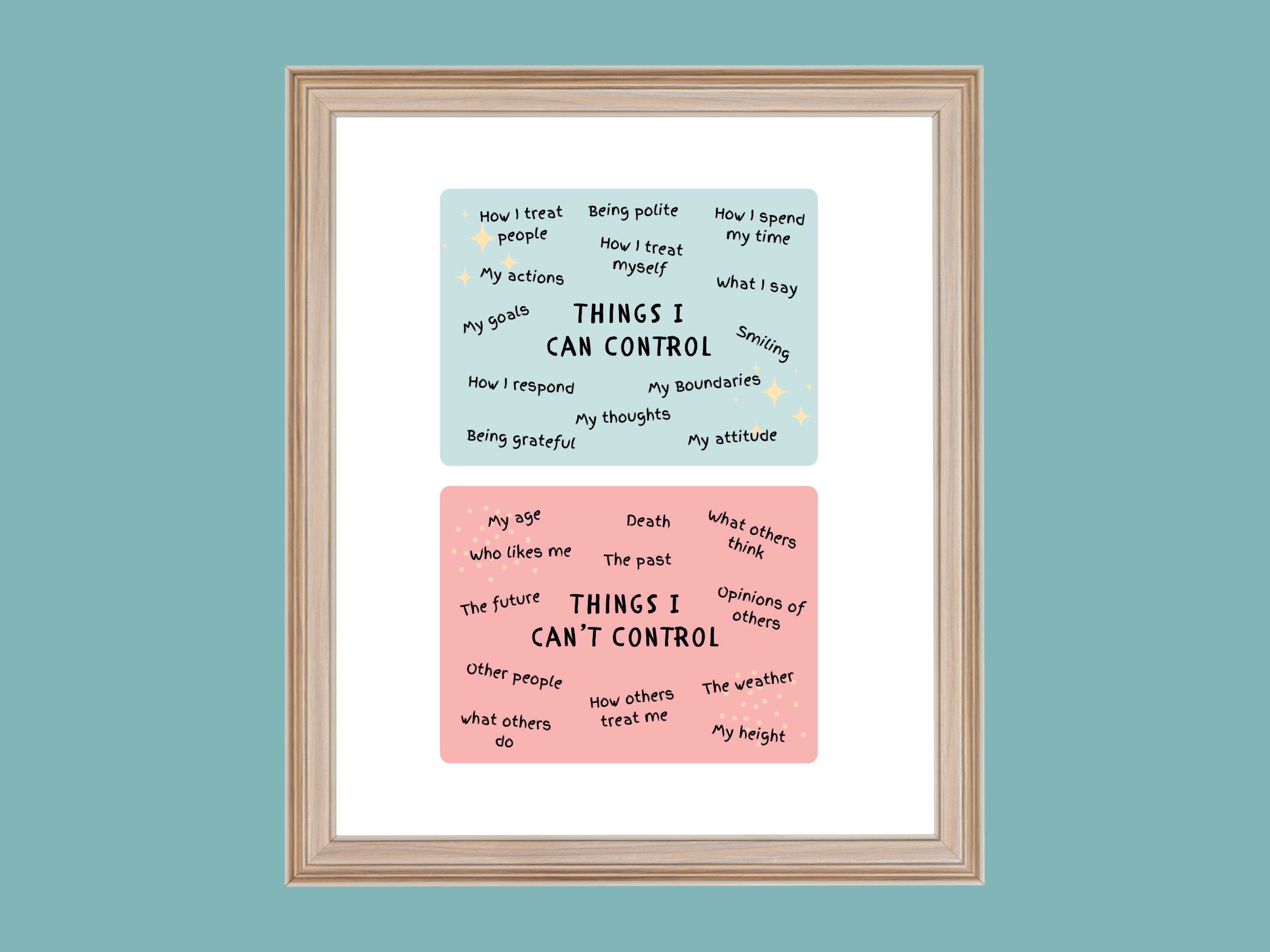 Things I Can Control Poster | Printable PDF | *includes 1 Commercial ...