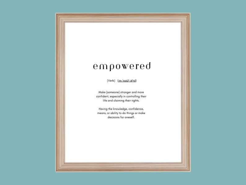 Empowered Definition Poster | Printable PDF | *includes 1 Commercial ...