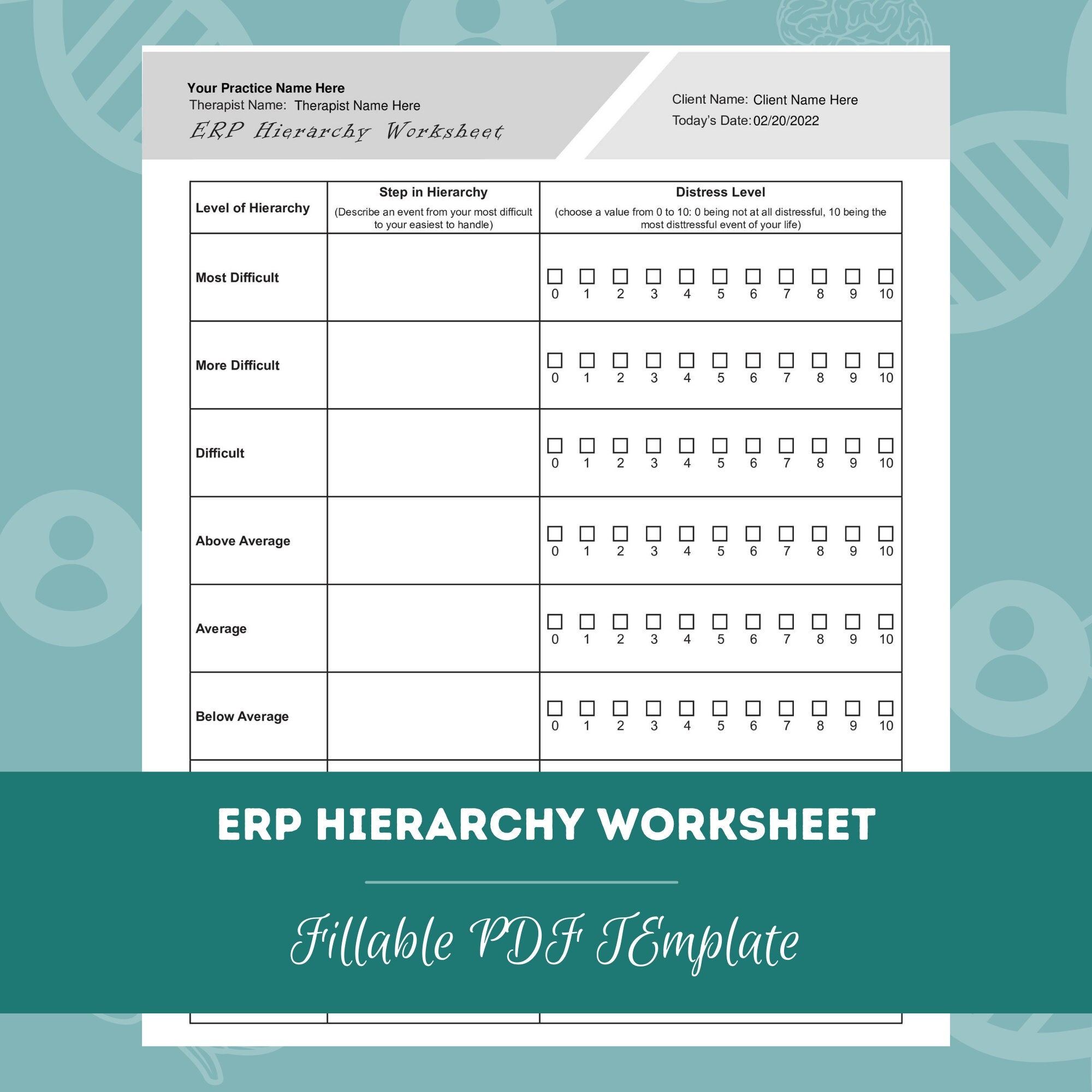 ERP Hierarchy Worksheet | Editable / Fillable PDF Template | for ...
