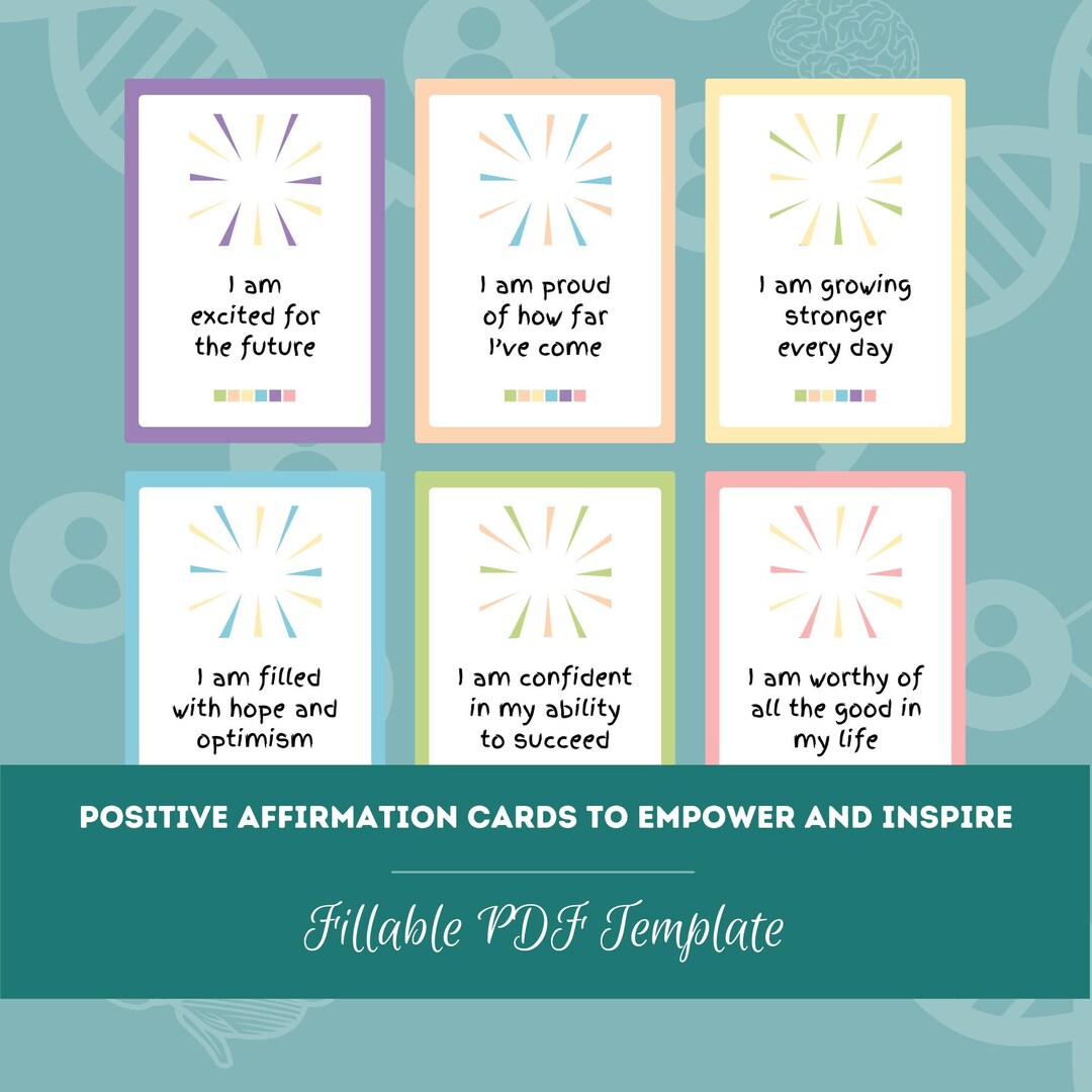30 Positive Affirmation Cards to Empower | Printable PDF Cards for ...