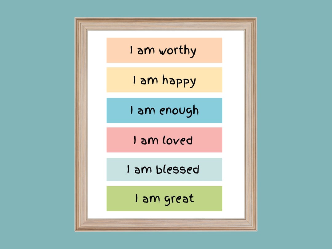 I Am Positive Affirmations Poster | Printable PDF | *includes 1 ...