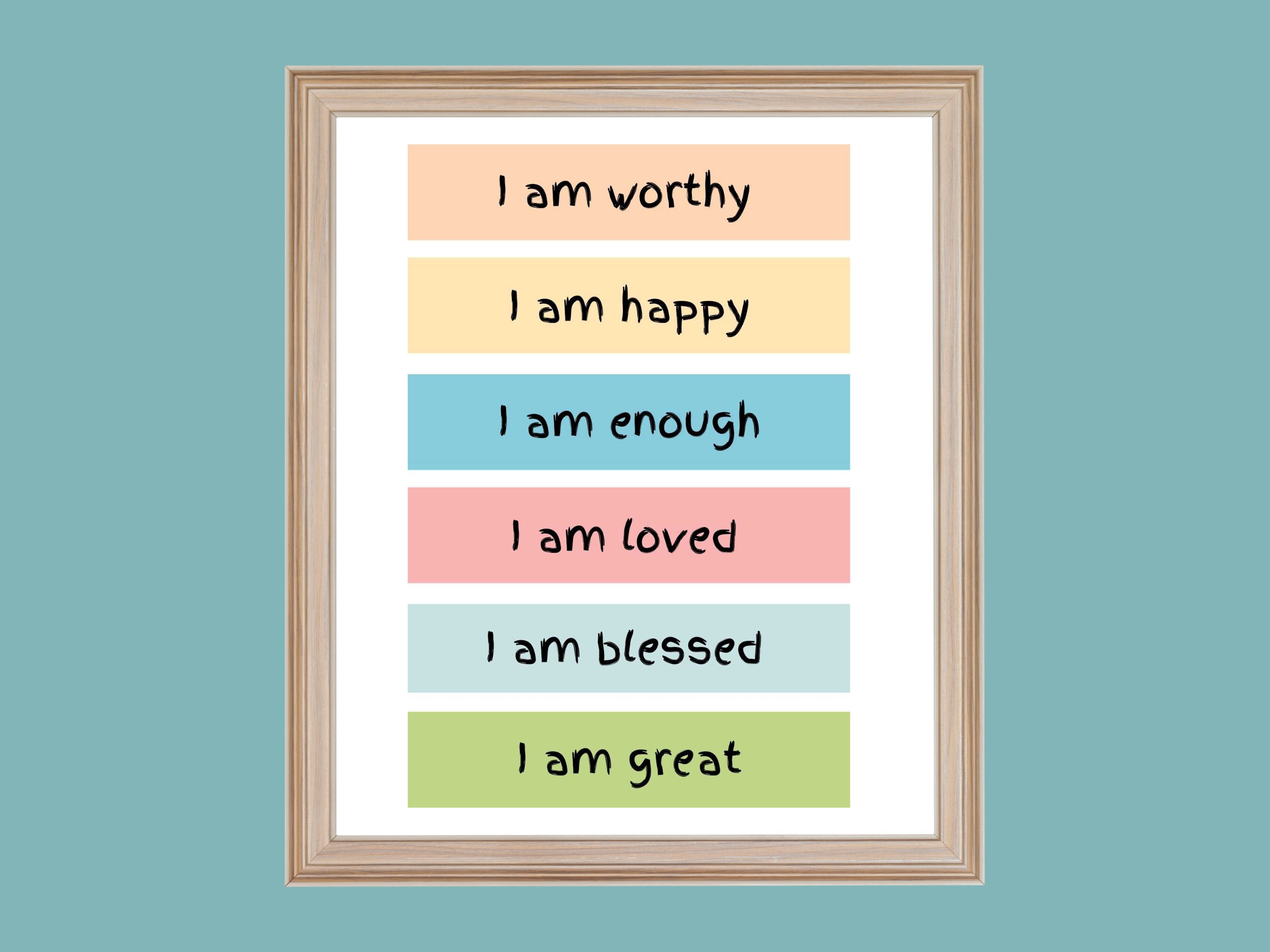 I Am Positive Affirmations Poster Printable PDF includes 1 Commercial ...