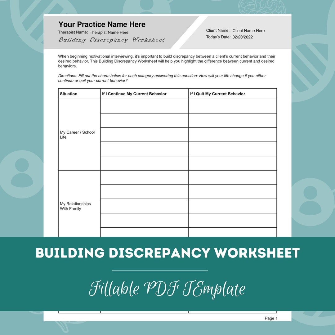 Building Discrepancy Worksheet | Editable / Fillable PDF Template | for ...