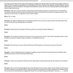 Internal Family Systems Parts Mapping Using the 6 F’s Script Worksheet ...