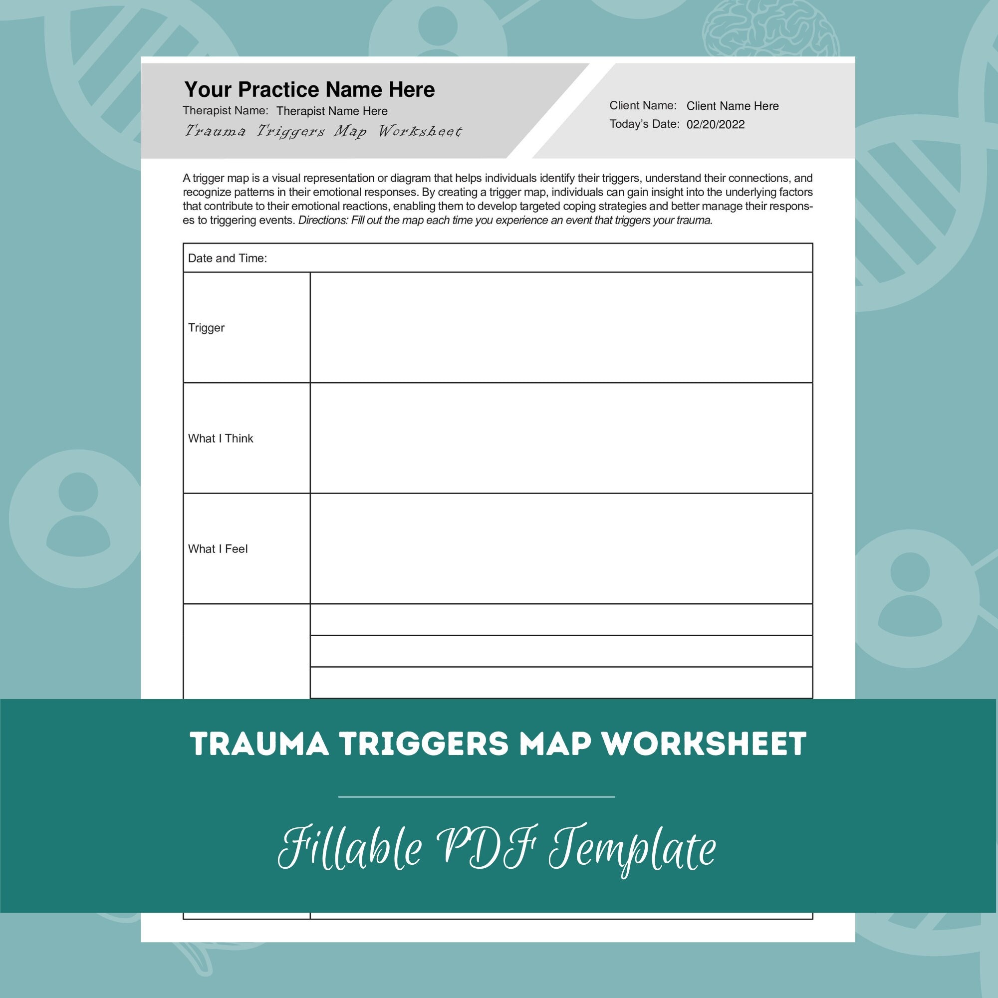 Triggers And Coping Skills Worksheets Anxiety For Kids & Teens