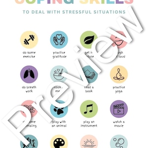 Healthy Coping Skills Poster | Printable PDF | *includes 1 Commercial ...