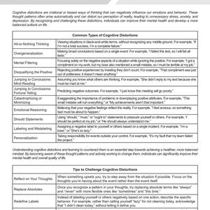 Challenging the “all or Nothing” Cognitive Distortion Role-playing ...