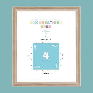 Box Breathing Poster Printable PDF includes 1 Commercial License for ...